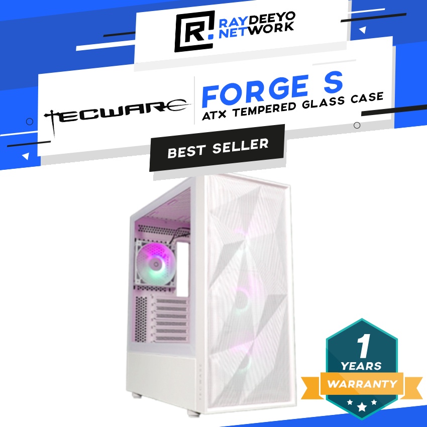 TECWARE FORGE S OMNI TG ARGB BLACK ATX GAMING CASE [ATX, Matx, Mini-ITX ...