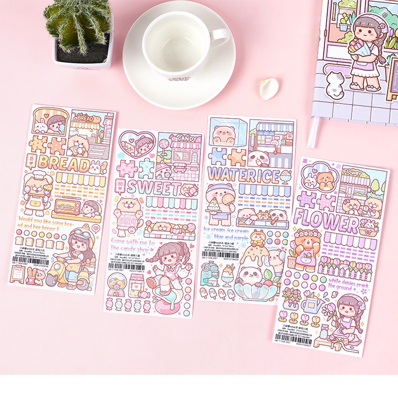 Little Mochi Weeks Journal Book Cute Journal Notebook Free Sticker Cute ...