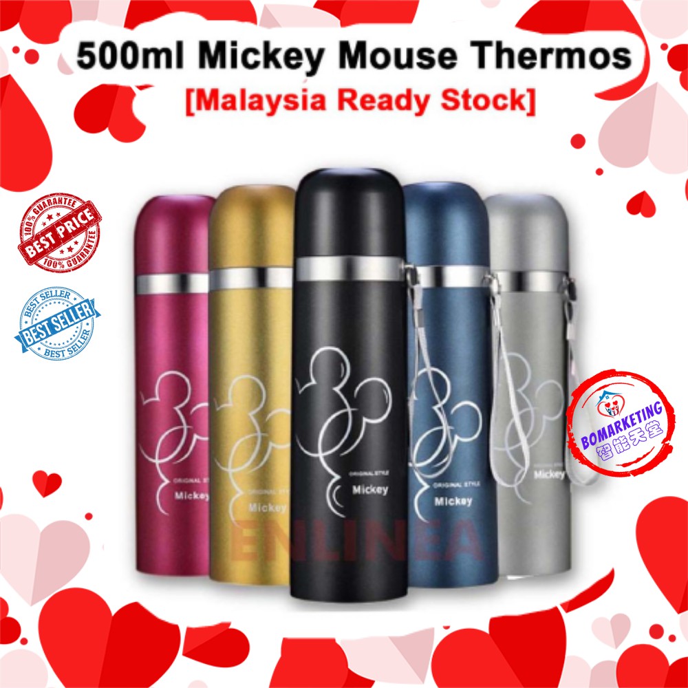 𝟱𝟬𝟬𝗠𝗟 𝗦𝘁𝗮𝗶𝗻𝗹𝗲𝘀𝘀 𝗦𝘁𝗲𝗲𝗹 𝗠𝗶𝗰𝗸𝗲𝘆 𝗠𝗼𝘂𝘀𝗲 𝗩𝗮𝗰𝘂𝘂𝗺 𝗙𝗹𝗮𝘀𝗸 𝗧𝗵𝗲𝗿𝗺𝗼𝘀 𝗕𝗼𝘁𝘁𝗹𝗲 | Shopee ...