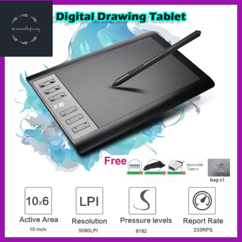 Drawing Tablet Drawing Pad Digital Graphic Tablet Drawing Painting ...