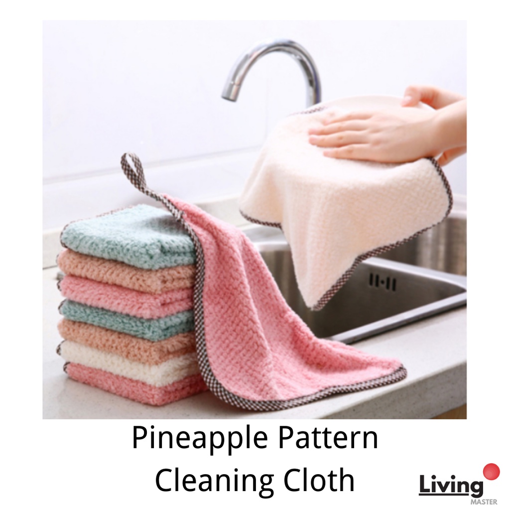 Cleaning Cloth Kitchen Towel Coral Fleece Towel Cleaning Dish Cloth Non ...