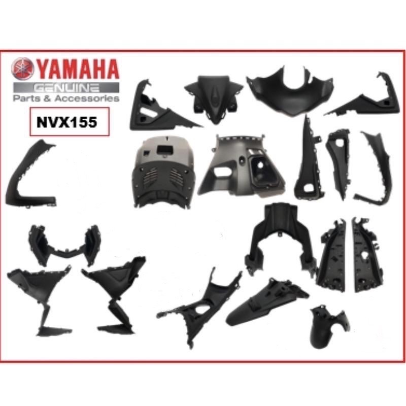 NVX155 NVX AEROX INNER SET BODY COVER MATT BLACK (18PCS) PVC COVER ...