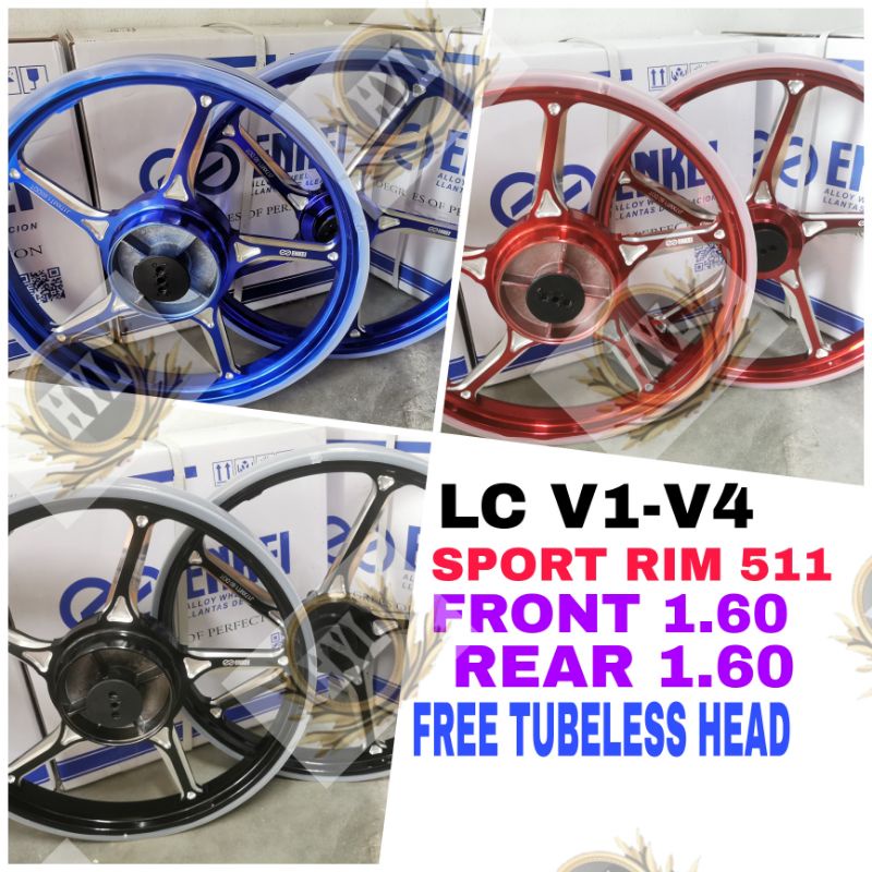 SPORT RIM CNC FG511 LC135/Y15ZR ENKEI FRONT 1.6/REAR 1.6 WITH BEARING & BUSH | Shopee Malaysia