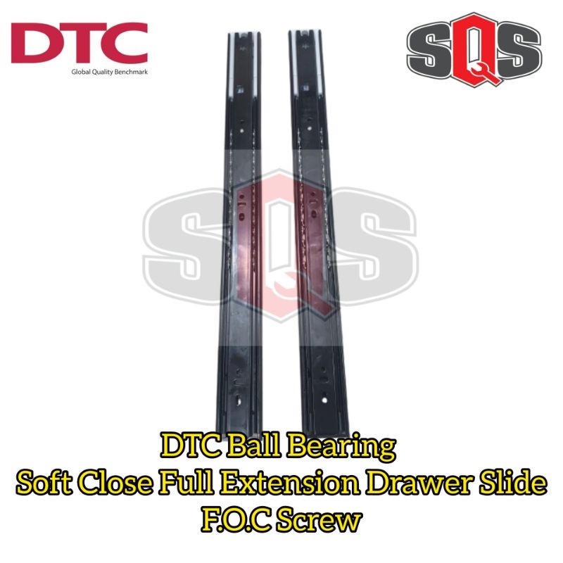 DTC Soft Close Ball Bearing Drawer Slide (1 pair) | Shopee Malaysia