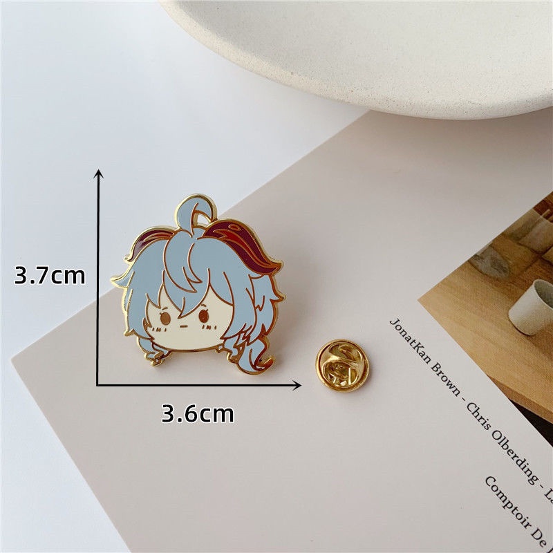 Mini Cartoon Genshin Impacts Characters Enamel Pin Cute Keqing Xiao ...