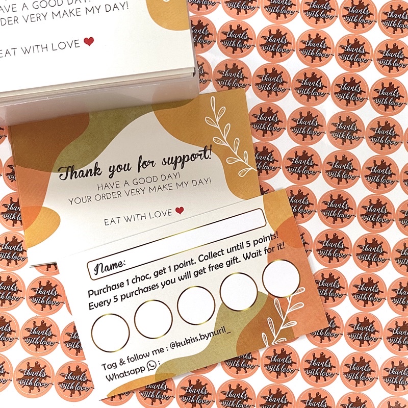 Custom Loyalty Sticker Card / Redemption Sticker FREE DESIGN | Shopee ...