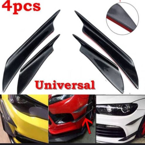 4pcs Car Body Spoiler Front Bumper Lip Splitter Fins Trim MYVI AXIA ...