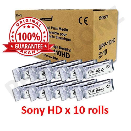 SONY UPP-110 HD Ultrasound Paper x 10 rolls (AUTHORIZED DISTRIBUTOR FOR ...
