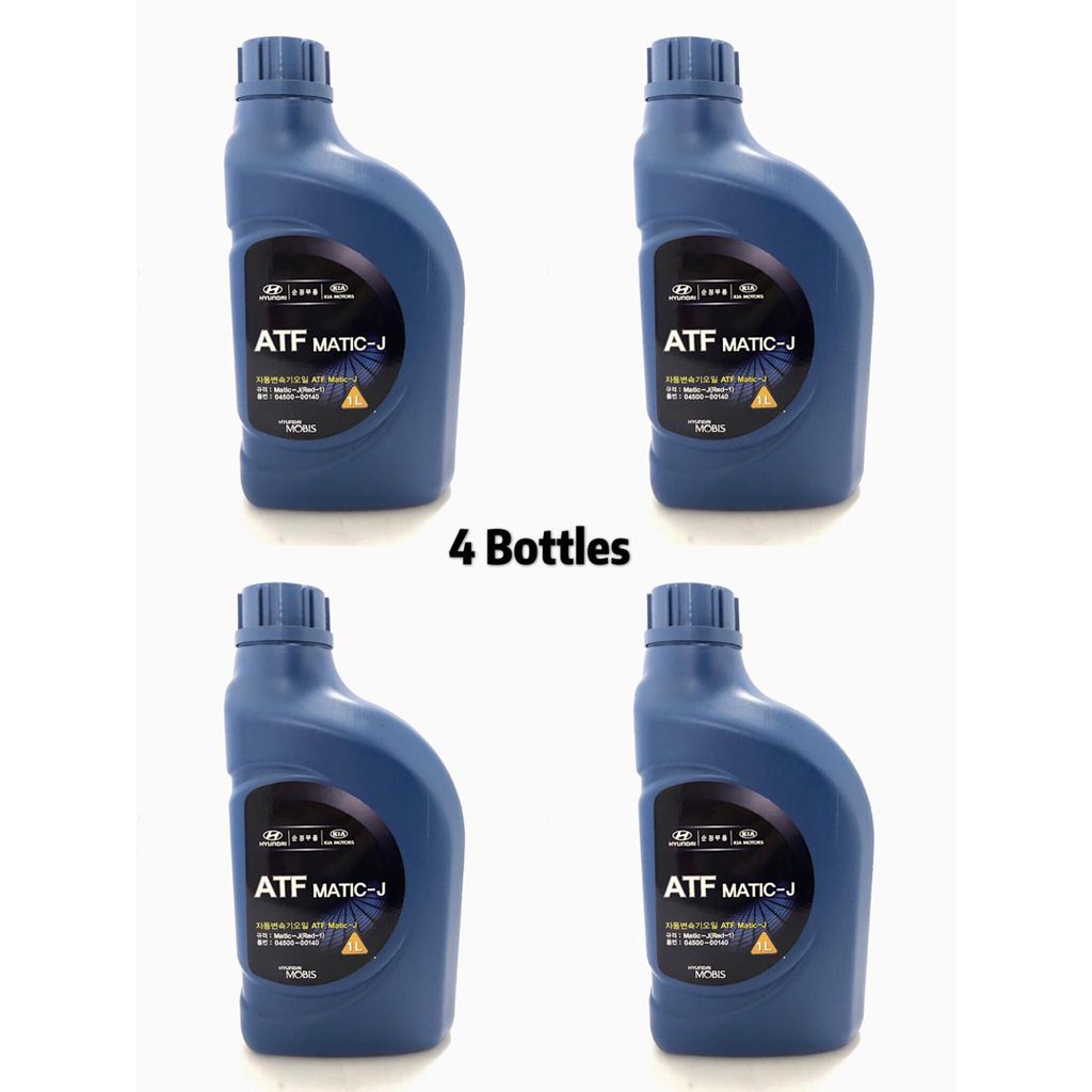 Hyundai ATF Matic J AUTO TRANSMISSION OIL FLUID Gear Oil 1L X 4 Bottles ...