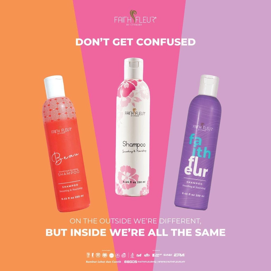 Shampoo Faith Fleur (Produk Penjagaan Rapi Rambut, Anti Gugur, Anti ...