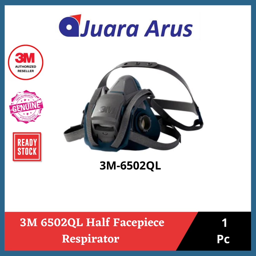 3M 6502QL Rugged Comfort Quick Latch Half Facepiece Reusable Respirator ...