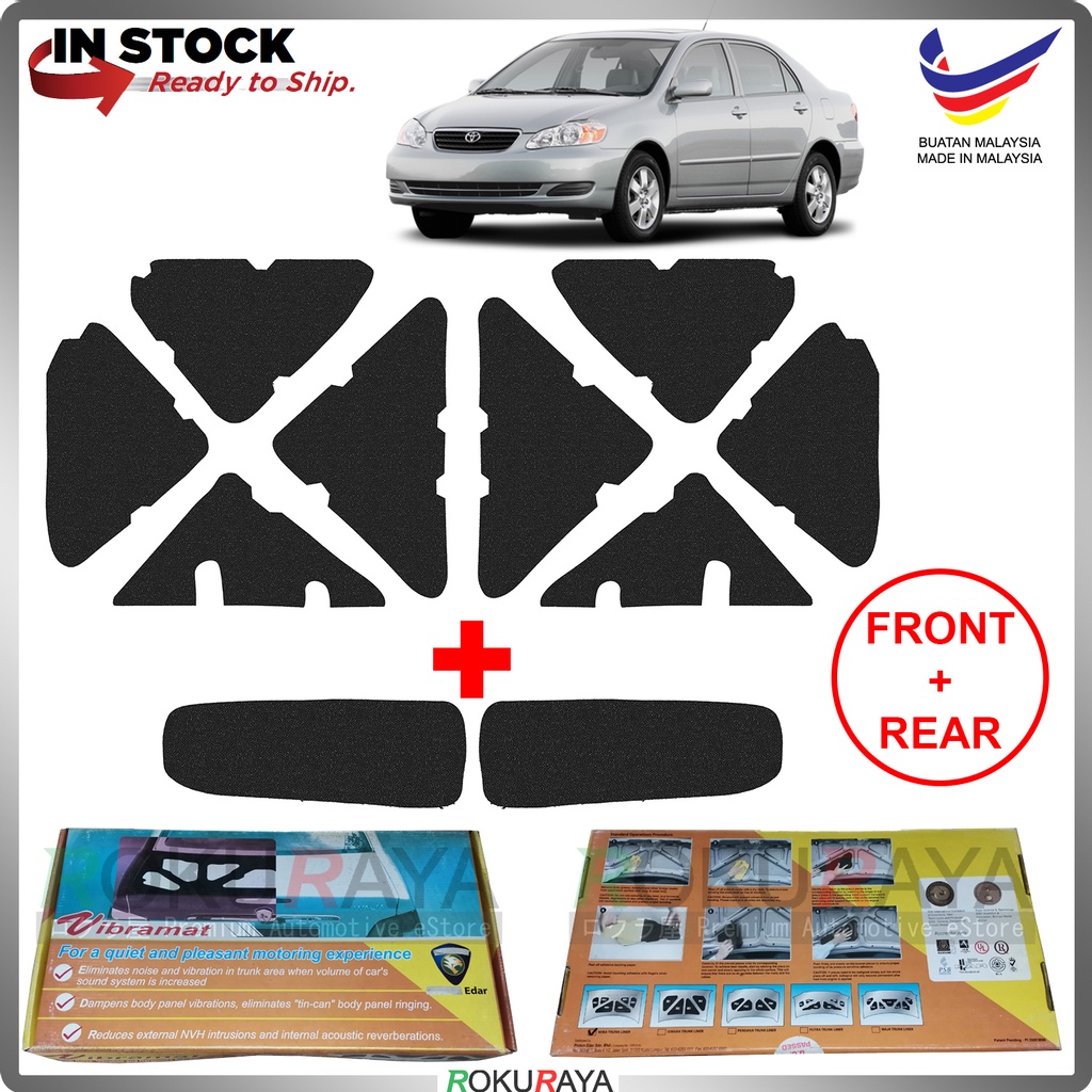 [FRONT REAR] Toyota Altis E120 Car Heat Sound Vibration Proof Bonnet ...
