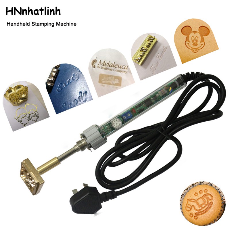 New Handheld Brand Cooled Leather Embossed LOGO Trademark Hot Stamping ...