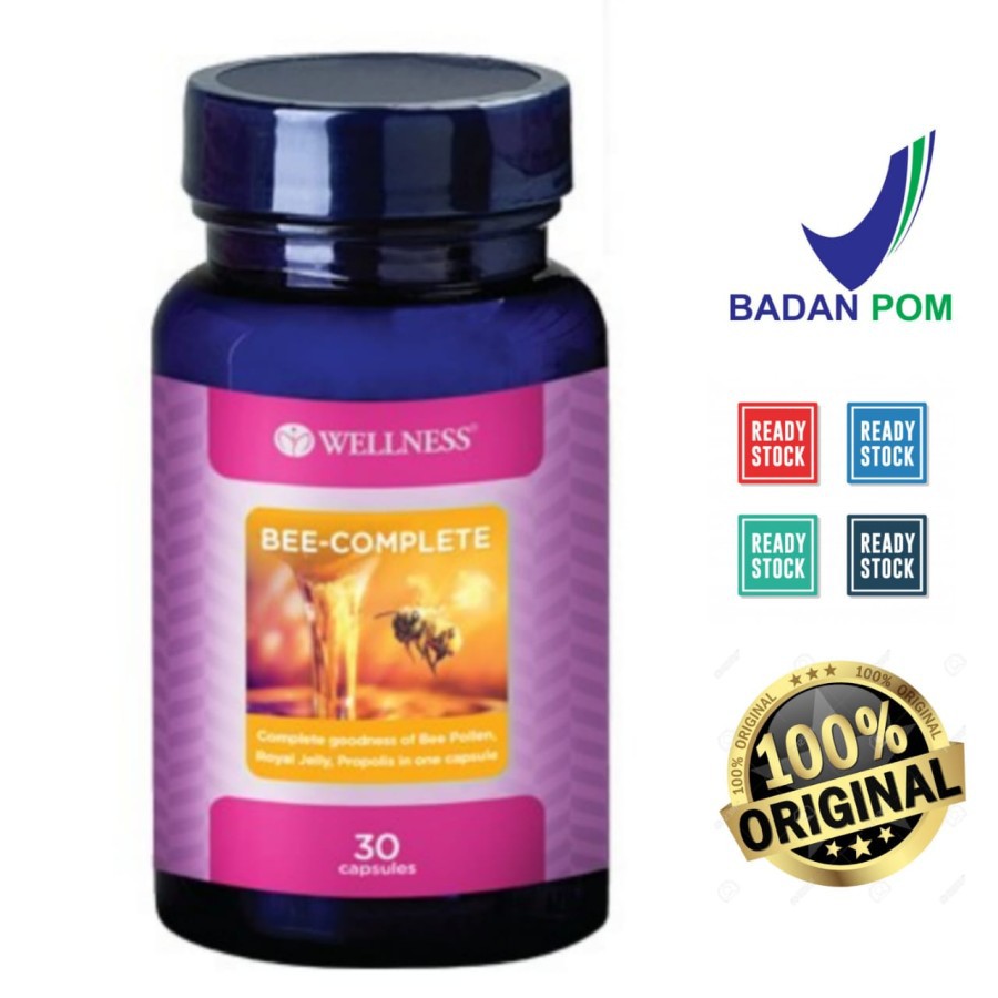 Wellness BEE COMPLETE 100% Honey Metabolism Malnutrition Overcomes Fatigue 30 Capsules | Shopee ...
