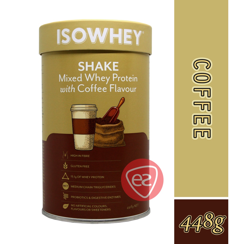 ISOWHEY SHAKE MIXED WHEY PROTEIN 448G ( WITH VANILLA / CHOCOLATE / COFFEE FLAVOUR ) | Shopee ...