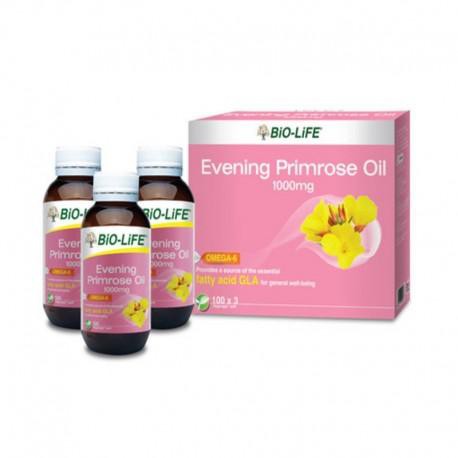 Biolife Evening Primrose Oil 1000mg 100 x 3 capsules (EXP 11/20 ...
