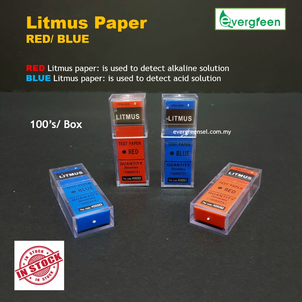 Litmus Paper (Blue/ Red), 100pcs | Shopee Malaysia