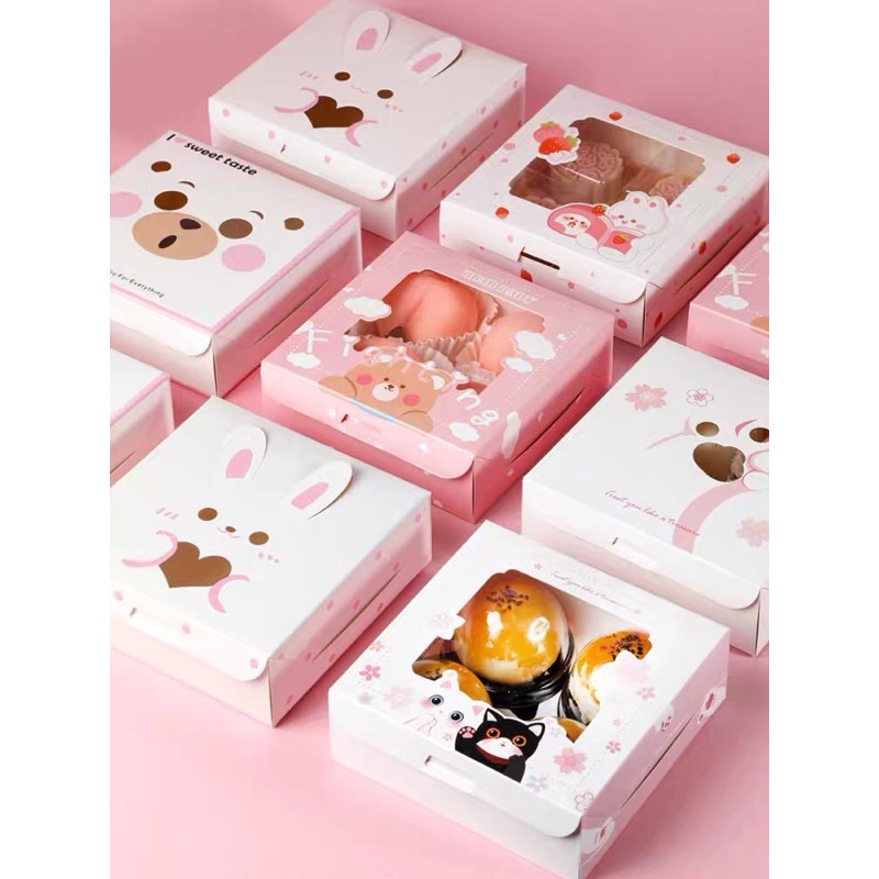 BB-164 (5pcs) Rabbit / Cat Packaging Box for Mooncake Cake Pastry ...