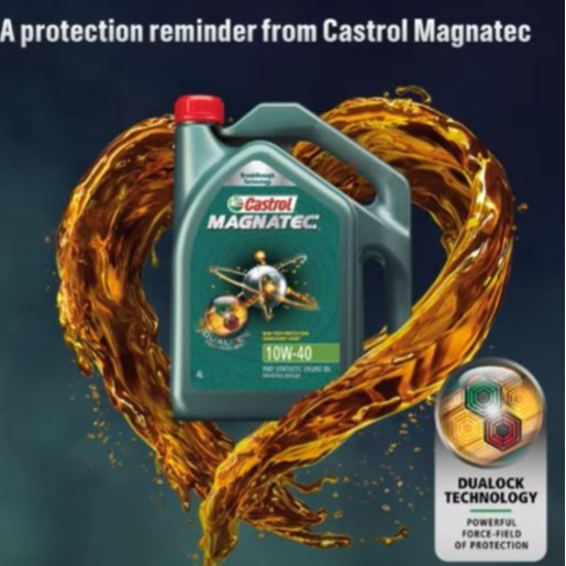 [Dual Lock] Castrol Magnatec 10W40 Semi Synthetic Engine Oil 4L Minyak ...