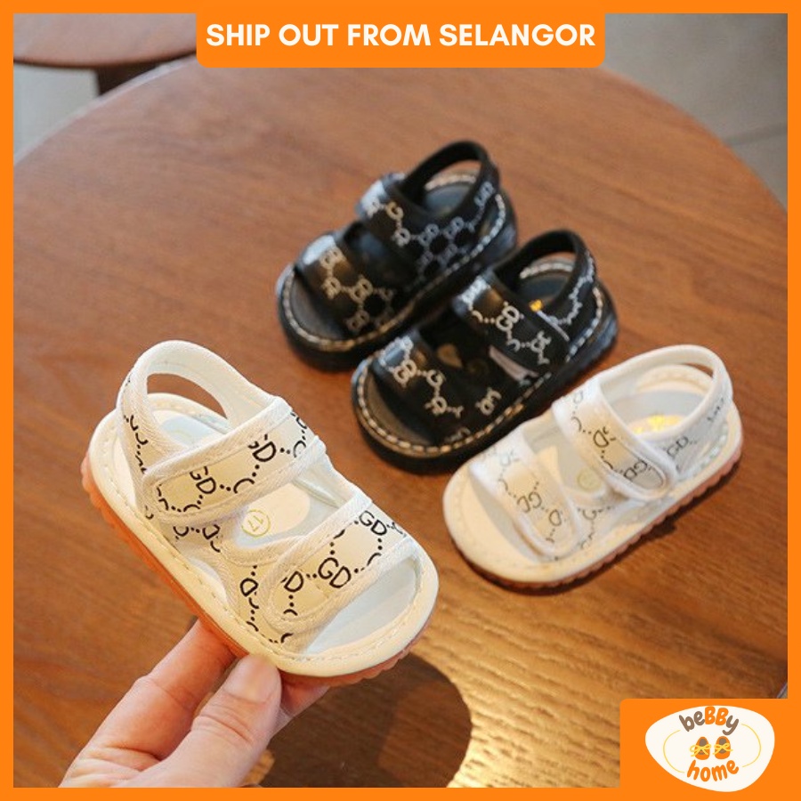 Kasut Raya Baby Boy Bunyi | 6M-3Y | GD Baby Sandal with Sound | Selipar ...