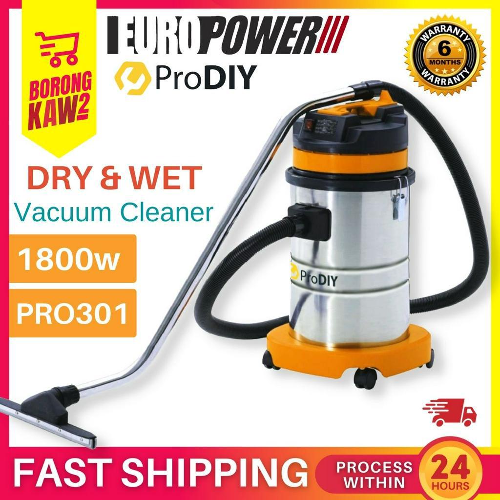 PRODIY PRO301 / EUROPOWER/ EUROX VAC5001 1800W 30L Wet & Dry Heavy Duty ...