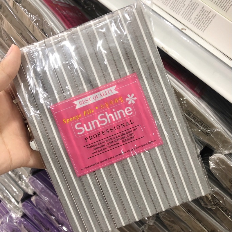 正品！SunShine Nail Buffer 10pcs / pack 海绵搓条 指甲打磨 海绵抛 一包10条 | Shopee Malaysia