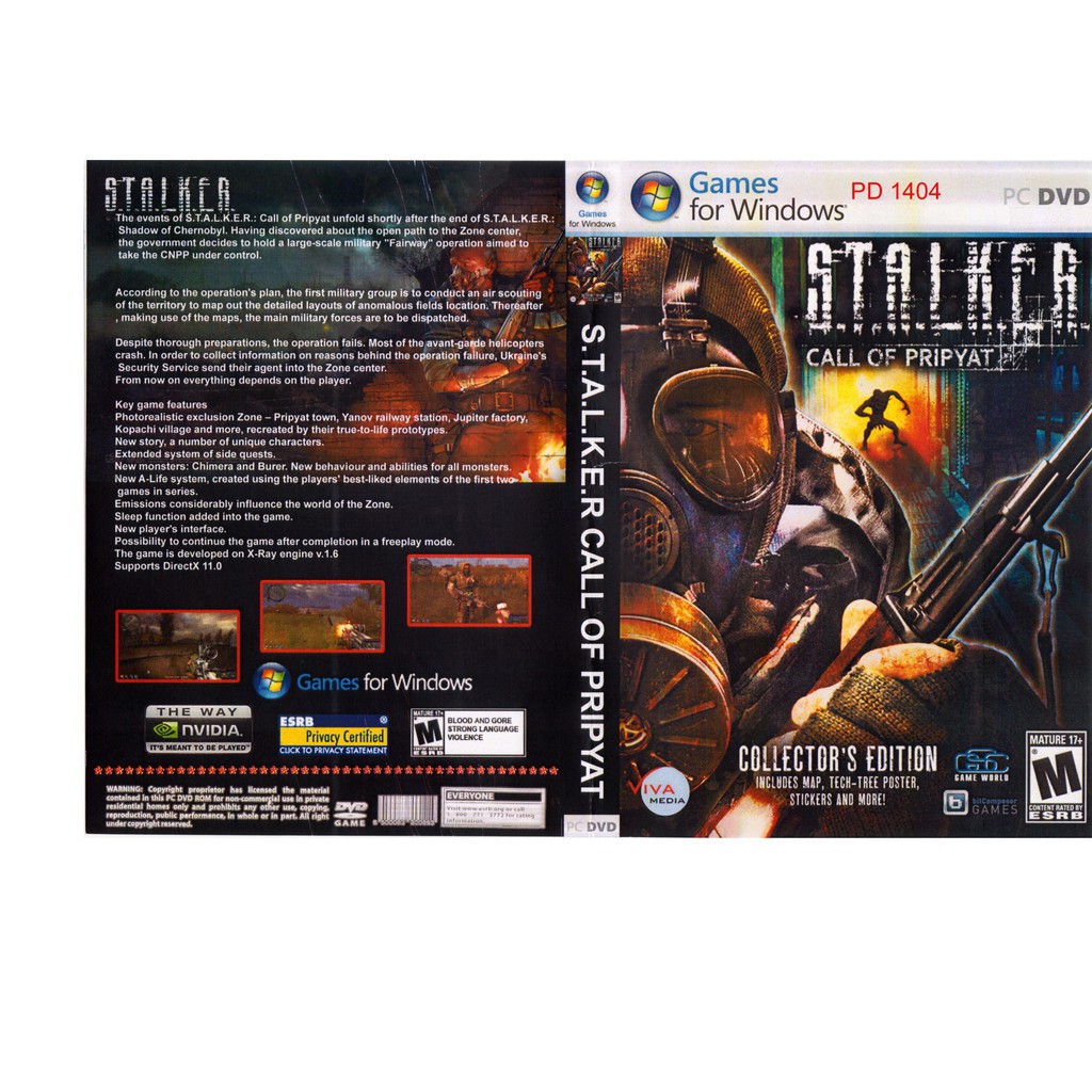 PC Games STALKER CALL OF PRIPYAT - Collector Edition - 1 DVD | Shopee ...
