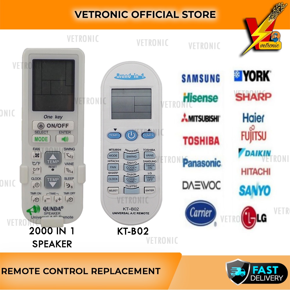 UNIVERSAL Aircond Remote Control Air Conditioner Ekon KT-B02 | Shopee Malaysia