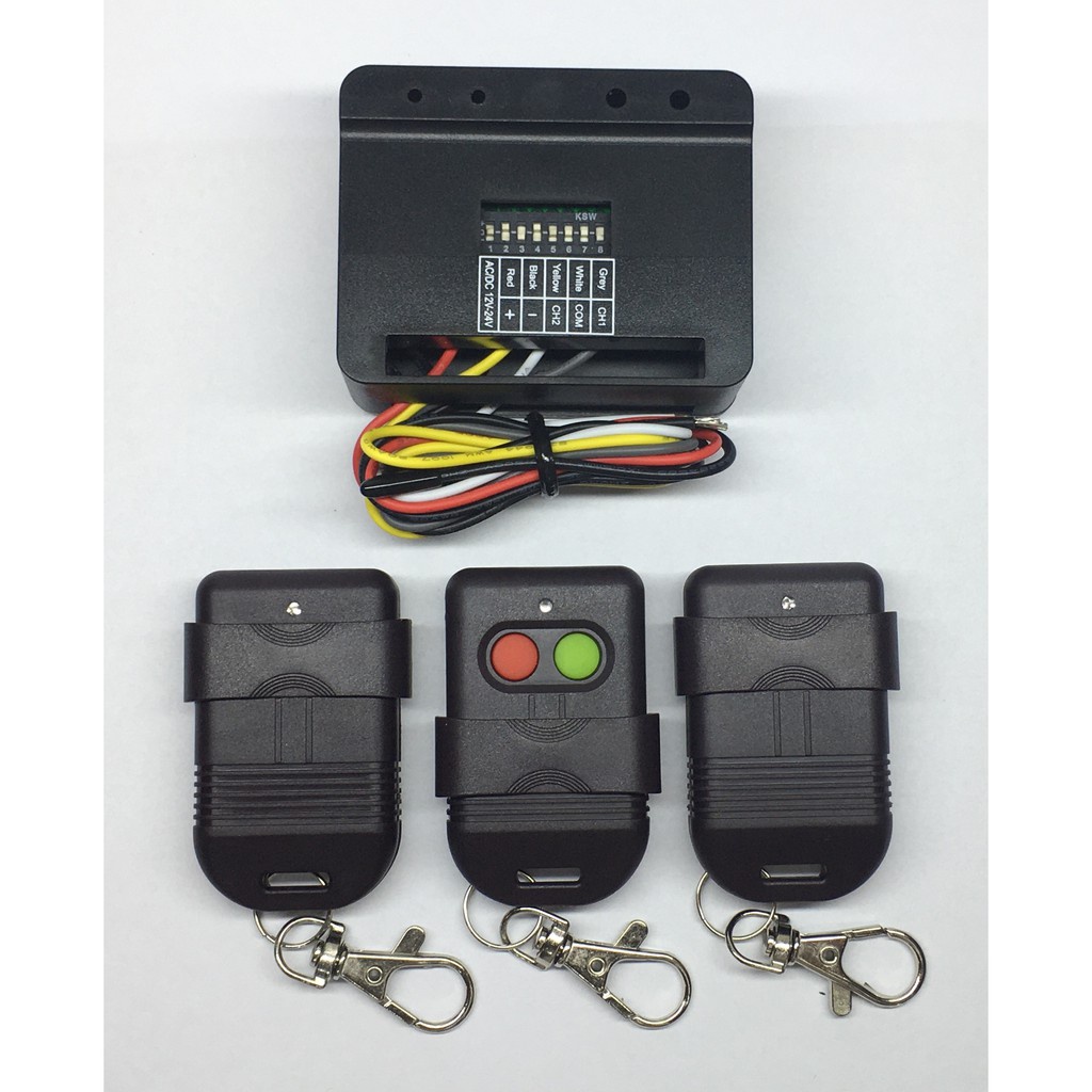 AutoGate 433MHz 2CH Remote Control & Receiver Set [ 3 pcs 2CH Remote ...