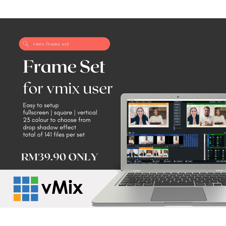 Vmix Frame Set | Set 4 | Straight Corners Frame | PNG Files | Shopee ...