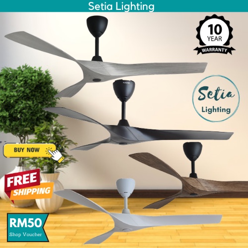 Alpha Alkova AXIS Ceiling Fan 56" DC Motor 3 blade with remote designer ...