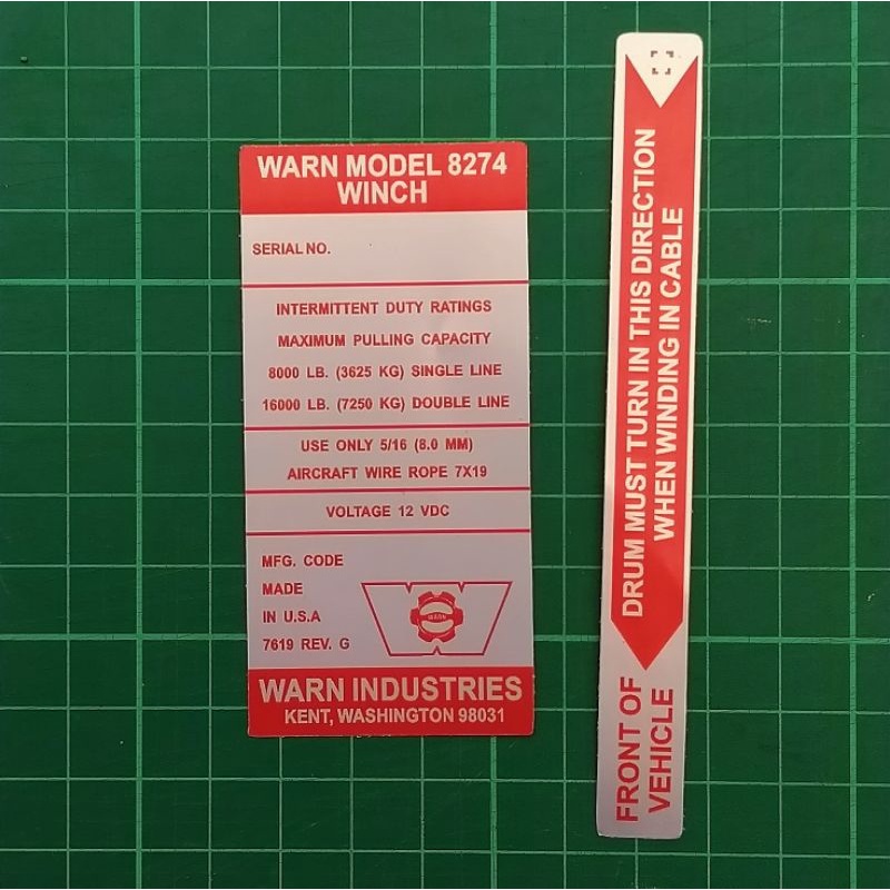 Winch silver warning sticker | Shopee Malaysia