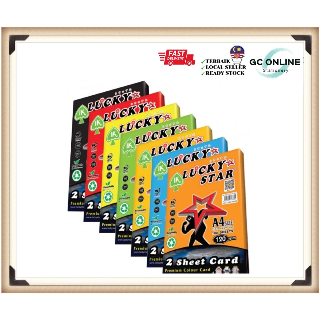 A4 120gsm 2 sheet card 100’s (Dark Colour) / Kertas Keras 120gsm / A4 ...