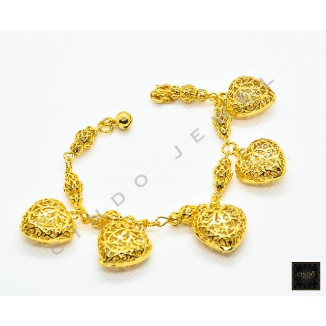 Gelang bujur love emas korea Cop 916 | Shopee Malaysia