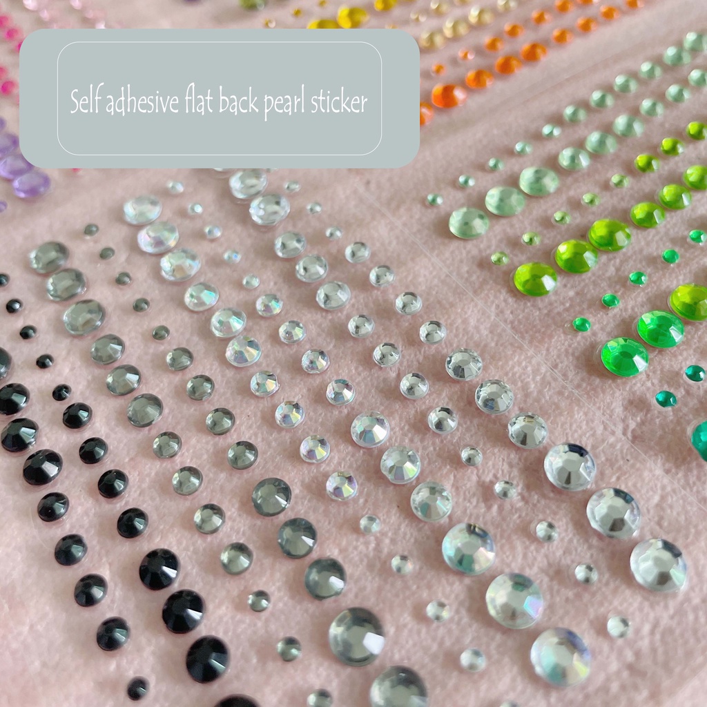 Pearl sticker | Self Adhesive | Flat Back | Diamond Shape | Shopee Malaysia