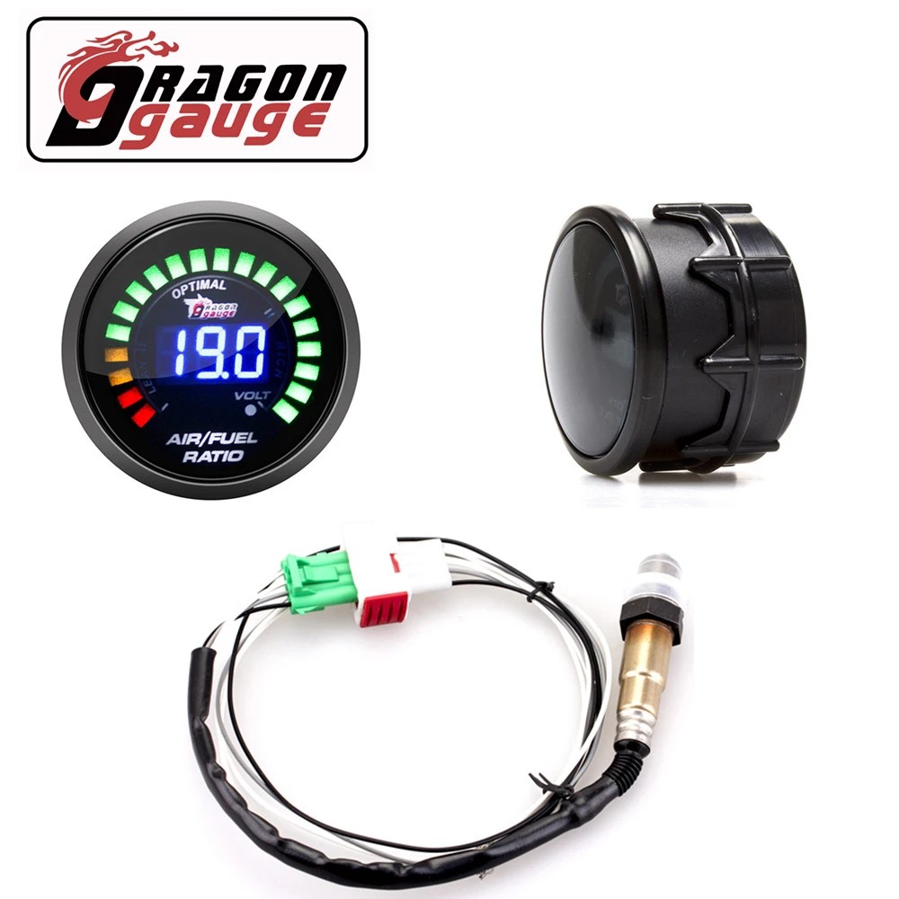 「DRAGON」 2" 52mm Air Fuel Ratio Gauge LED Digital Display With ...