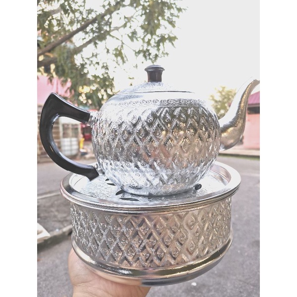 Ready Stock Thailand Original Aluminium Kettle with Tray/Kendi/Teko ...