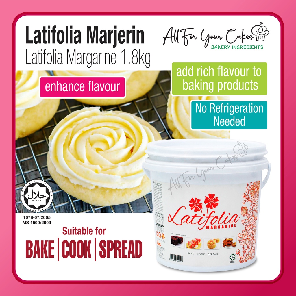 Margarine Latifolia 1.8kg 500g - HALAL Marjerin sayur - Perfect with ...