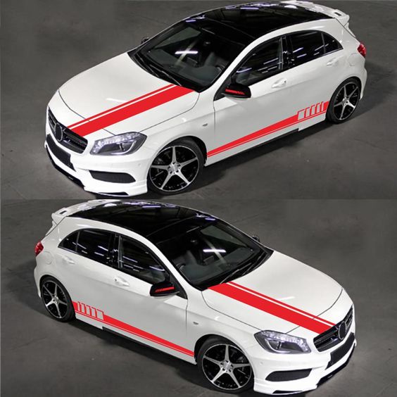WRC Stripes Vinyl Sport Car Sticker / Auto DIY Decal / Full Body Decals ...