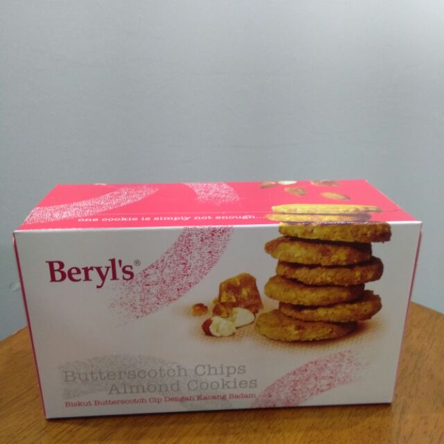 RESTOCK!!! BERYLS BUTTERSCOTCH CHIPS ALMOND COOKIES 100G ( READY STOCK ...