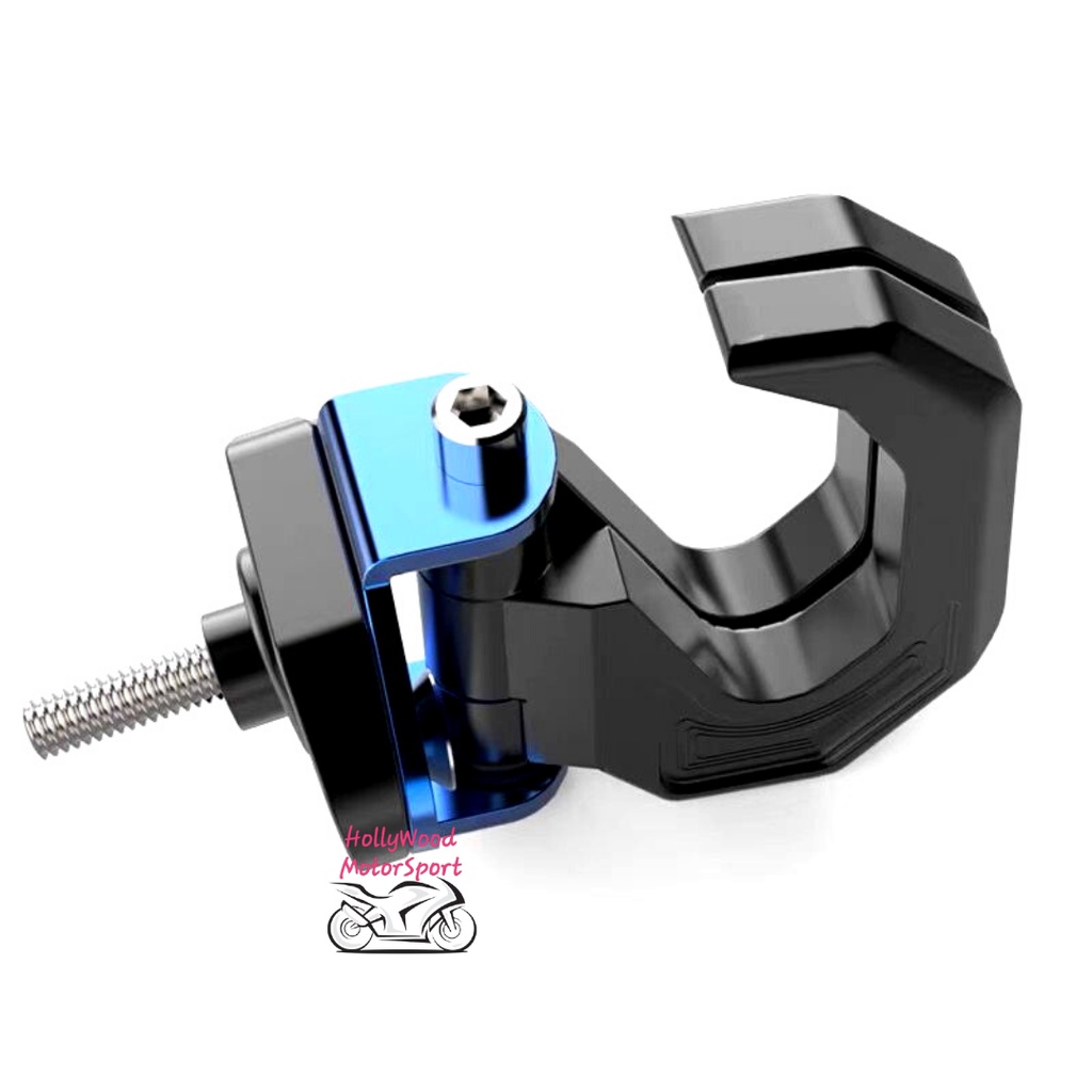 DOUBLE HOOK MOTOR HANGER HELMET GANTUNGAN BARANG KINGDRAG UNIVERSAL ...