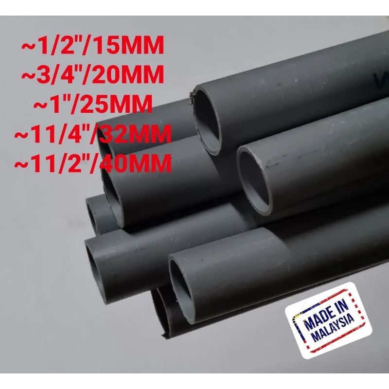 PVC PIPE AIR CLASS D/PVC PIPE KELABU CLASS D | Shopee Malaysia