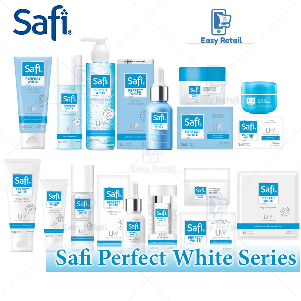 Safi Perfect White Series (Cleanser, Toner, Day Cream, Night Cream ...