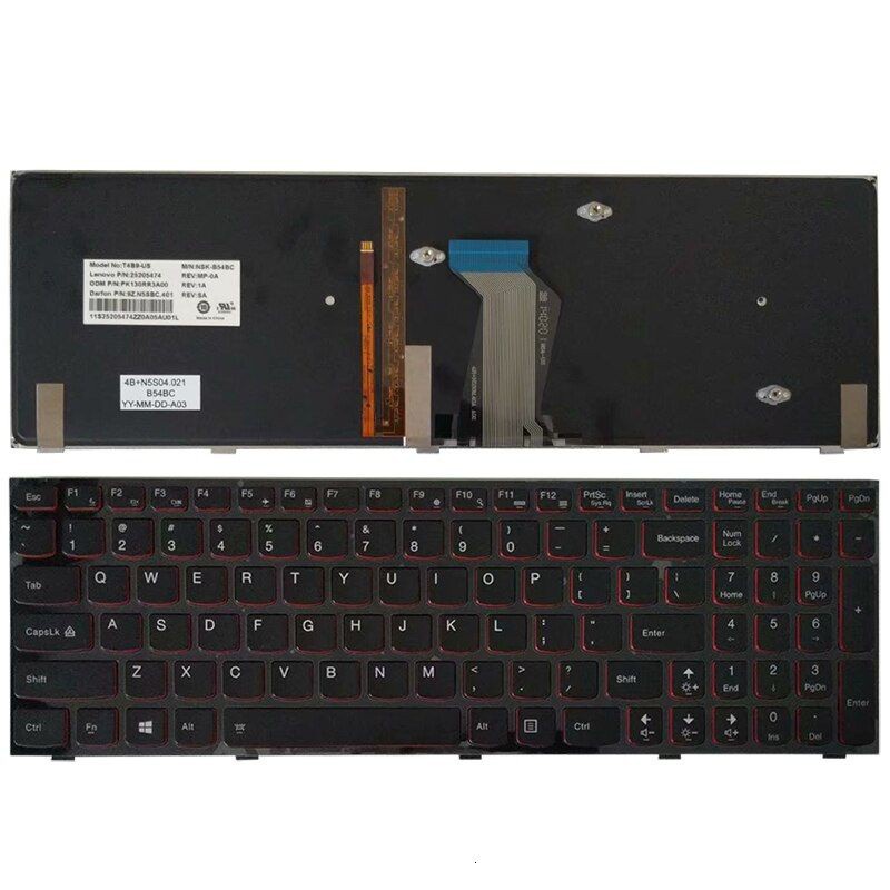 Lenovo Y500 Y500N Y500NT Y510P Y590 Engels Toetsenbord Blacklight ...
