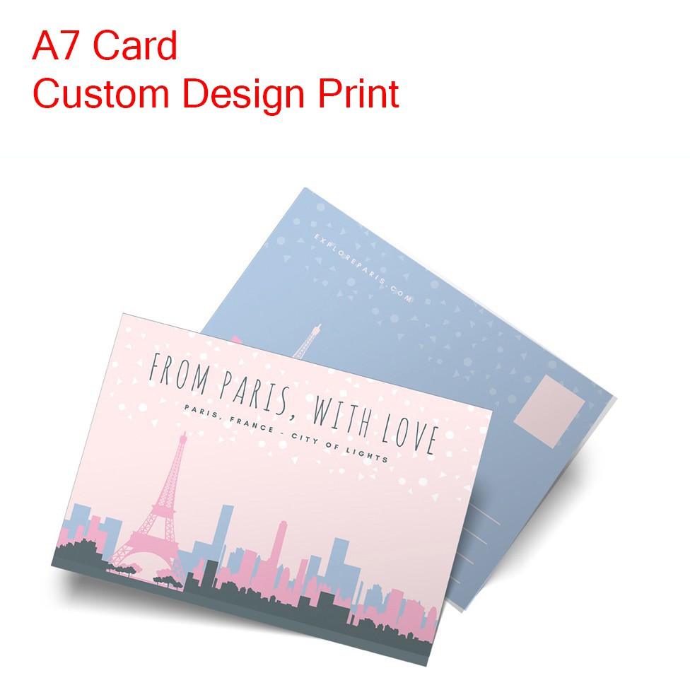 A7 Card Printing, Custom own design full color printing ( Greeting Card ...
