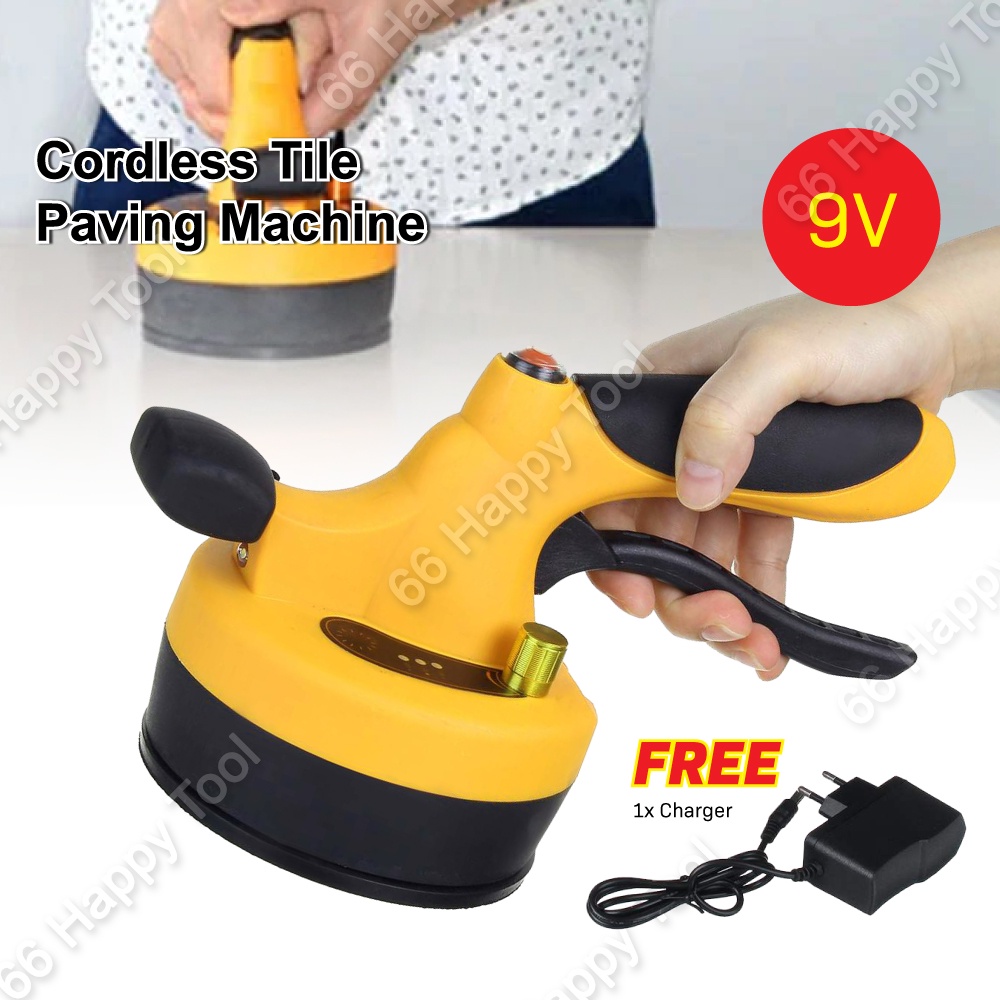 9V Cordless Tile Paving Machine Adjustable Professional Tiling Tool ...