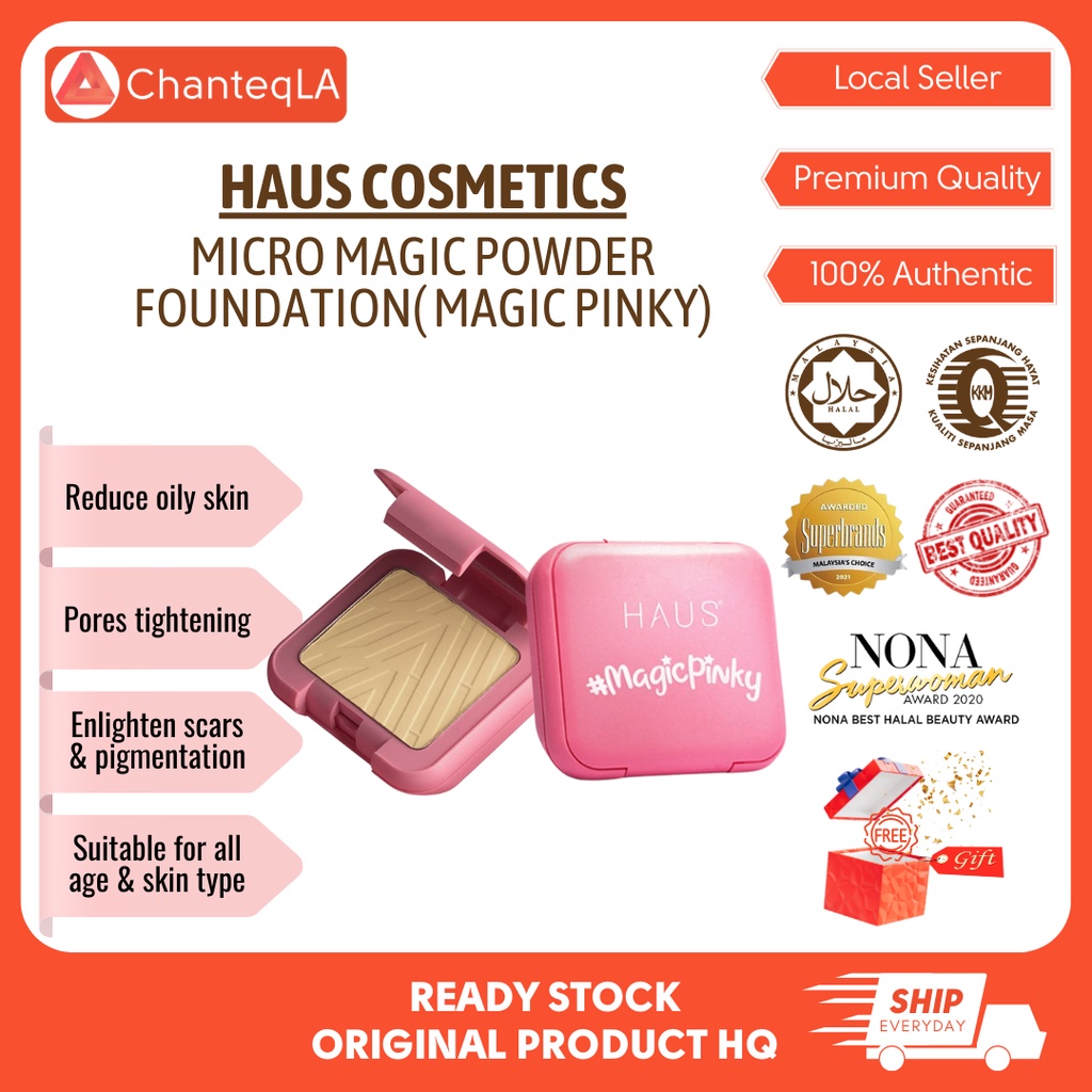 Magic Pinky 5 In 1 Micro Magic Powder Foundation Compact Powder with UV ...