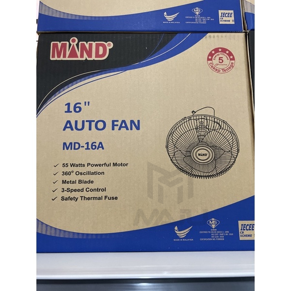 MIND 16” AUTO FAN / KIPAS CEILING TYPE 16INCH / MD-16A | Shopee Malaysia