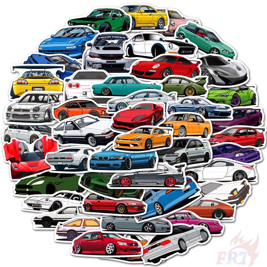 100Pcs/Set HellaFlush - SuperRun Supercar Series B Stickers JDM Racing ...