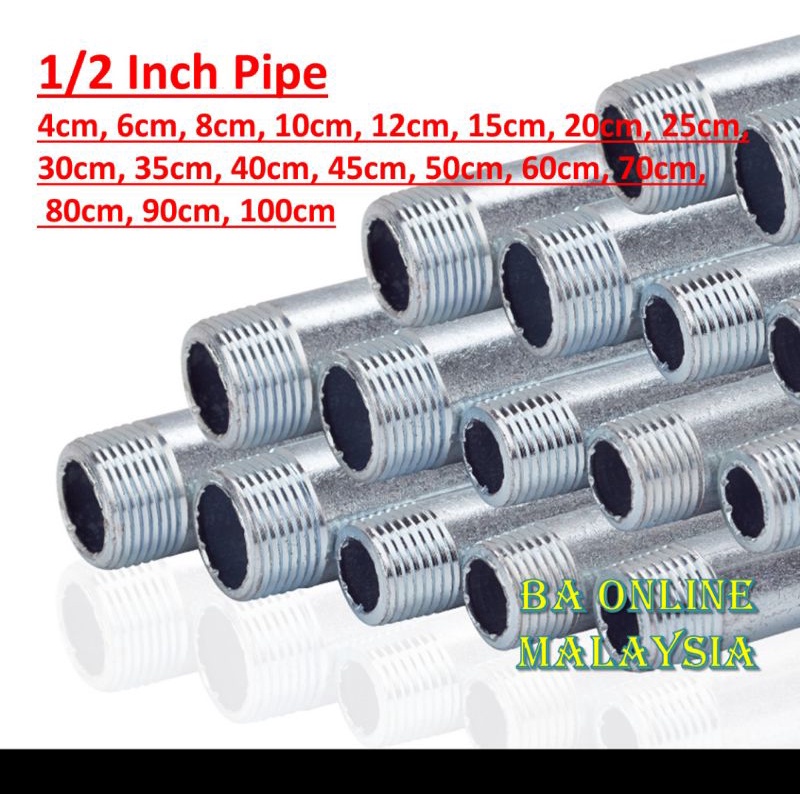 1/2" (DN15mm) & 3/4" (DN20mm) Pipe Galvanized İron besi | Shopee Malaysia